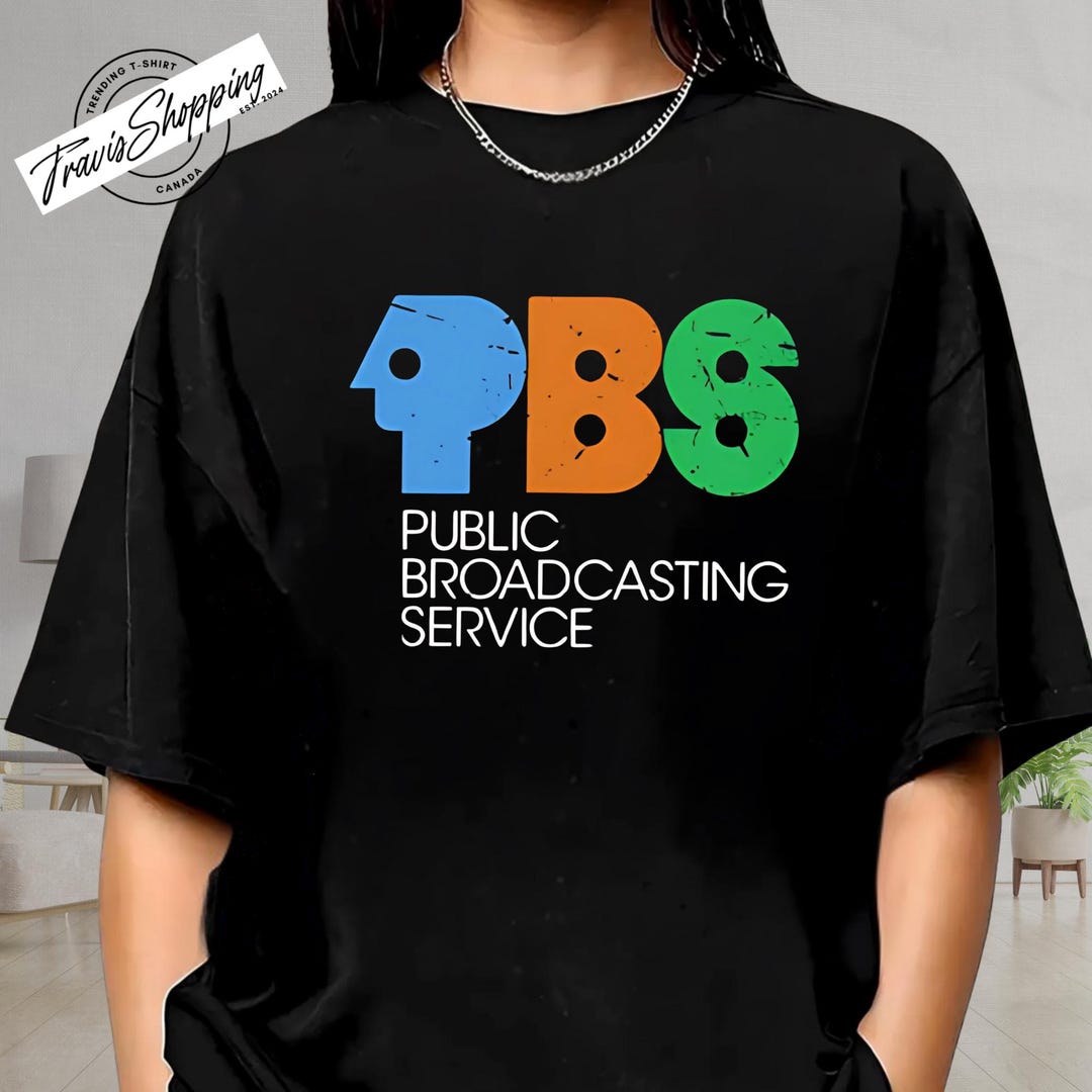 Vintage PBS Logo T-shirt, Retro Public Broadcasting Service Graphic ...