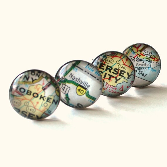 Gift for Groom from Bride - Custom Map Cufflinks - Long Distance Gift ...