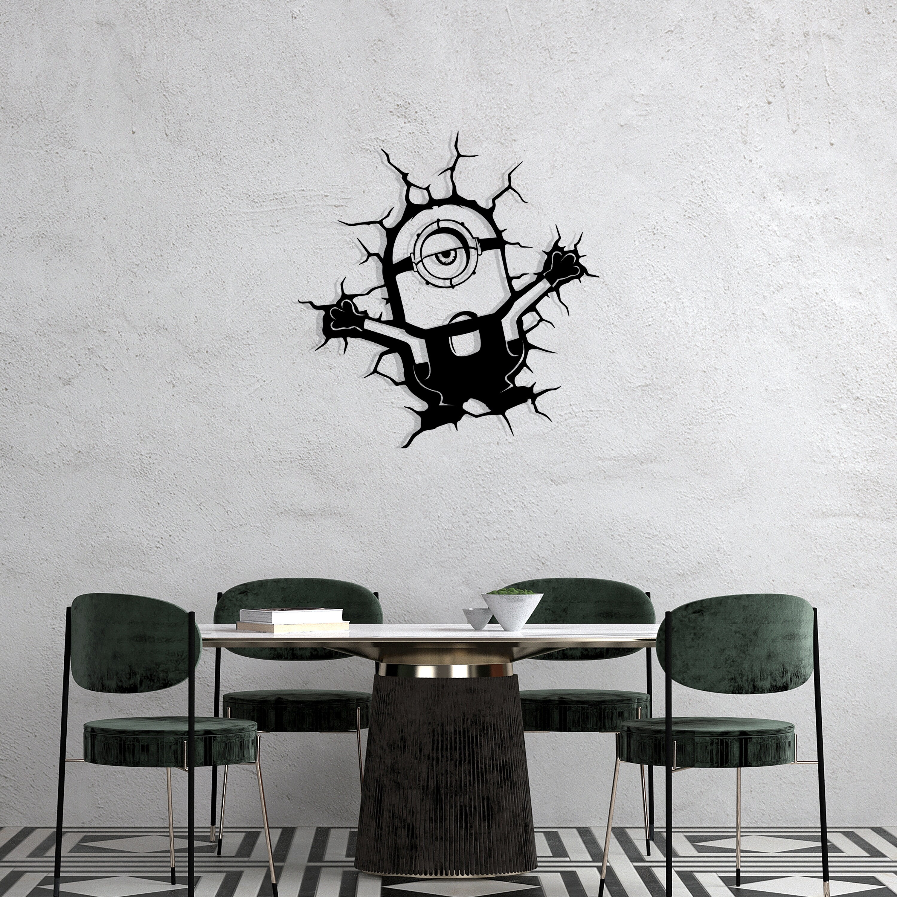 Minion Metal Wall Art 3D Effect Minion Character, Perfect for Kids ...