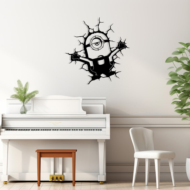 Minion Metal Wall Art 3D Effect Minion Character, Perfect for Kids ...