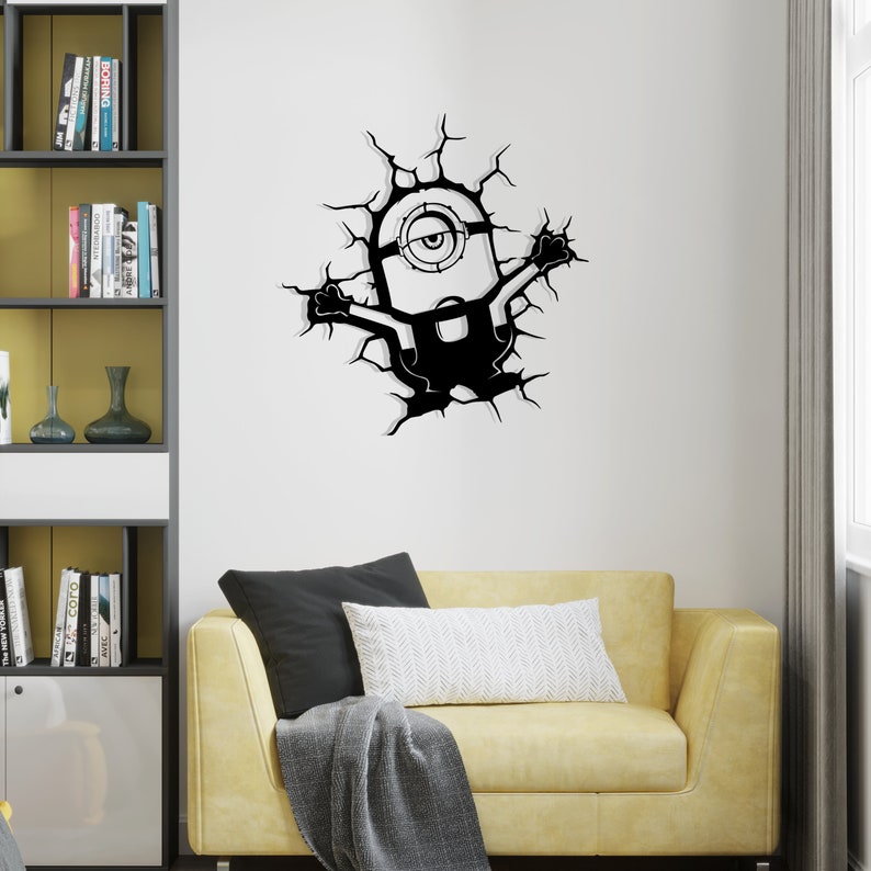 Minion Metal Wall Art 3D Effect Minion Character, Perfect for Kids ...