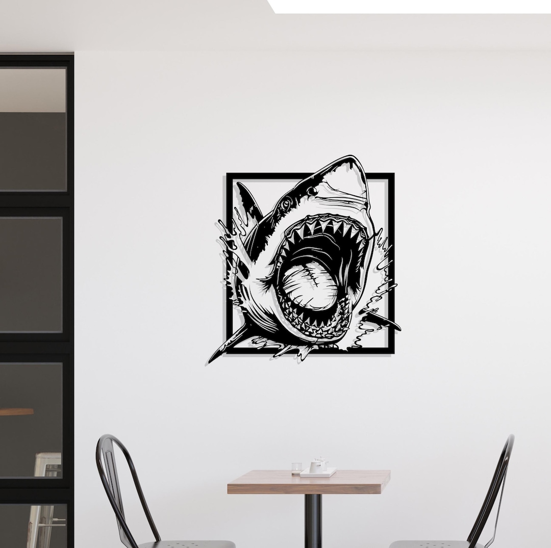 Bold Shark Metal Wall Art - Fierce and Stylish Decor for Home and ...