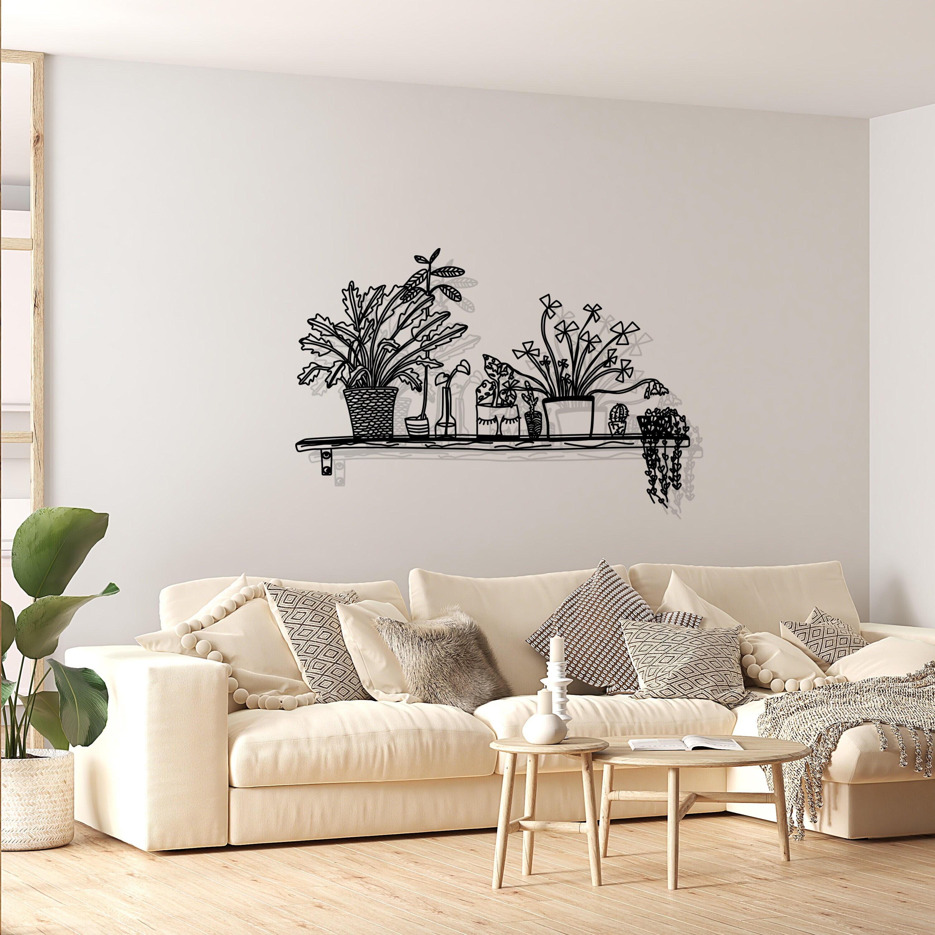 Flower Garden Metal Wall Art, Outdoor Metal Home Decor, Kitchen Metal ...