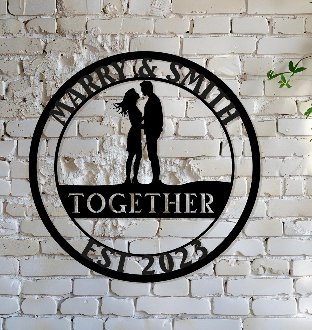 Personalized Wedding Metal Sign, Anniversary Gift, Custom Name Sign - Etsy