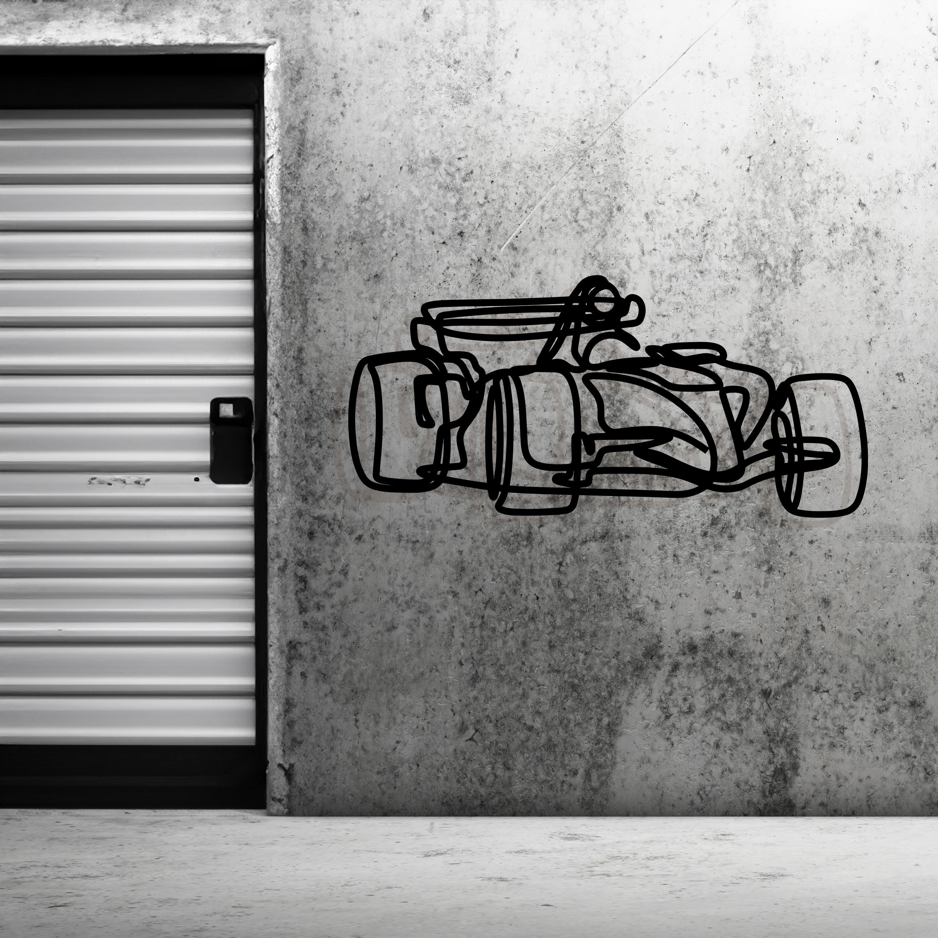 Formula Metal Line Art - Racing Car Wall Decor - Etsy
