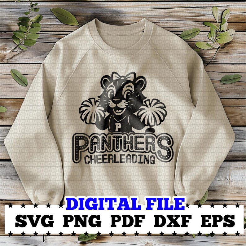 Panthers Cheerleading Svg Mascot Cut File for Cricut and Sublimation ...