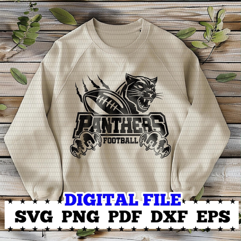 Panthers Football Svg, Panther Football Svg , Panther Svg, Panthers Svg ...