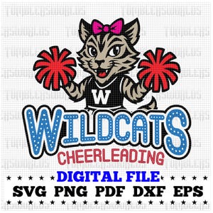 Wildcats Cheerleading Svg Mascot Cut File for Cricut and Sublimation ...
