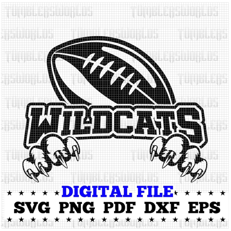 Wildcats Football Svg - Etsy