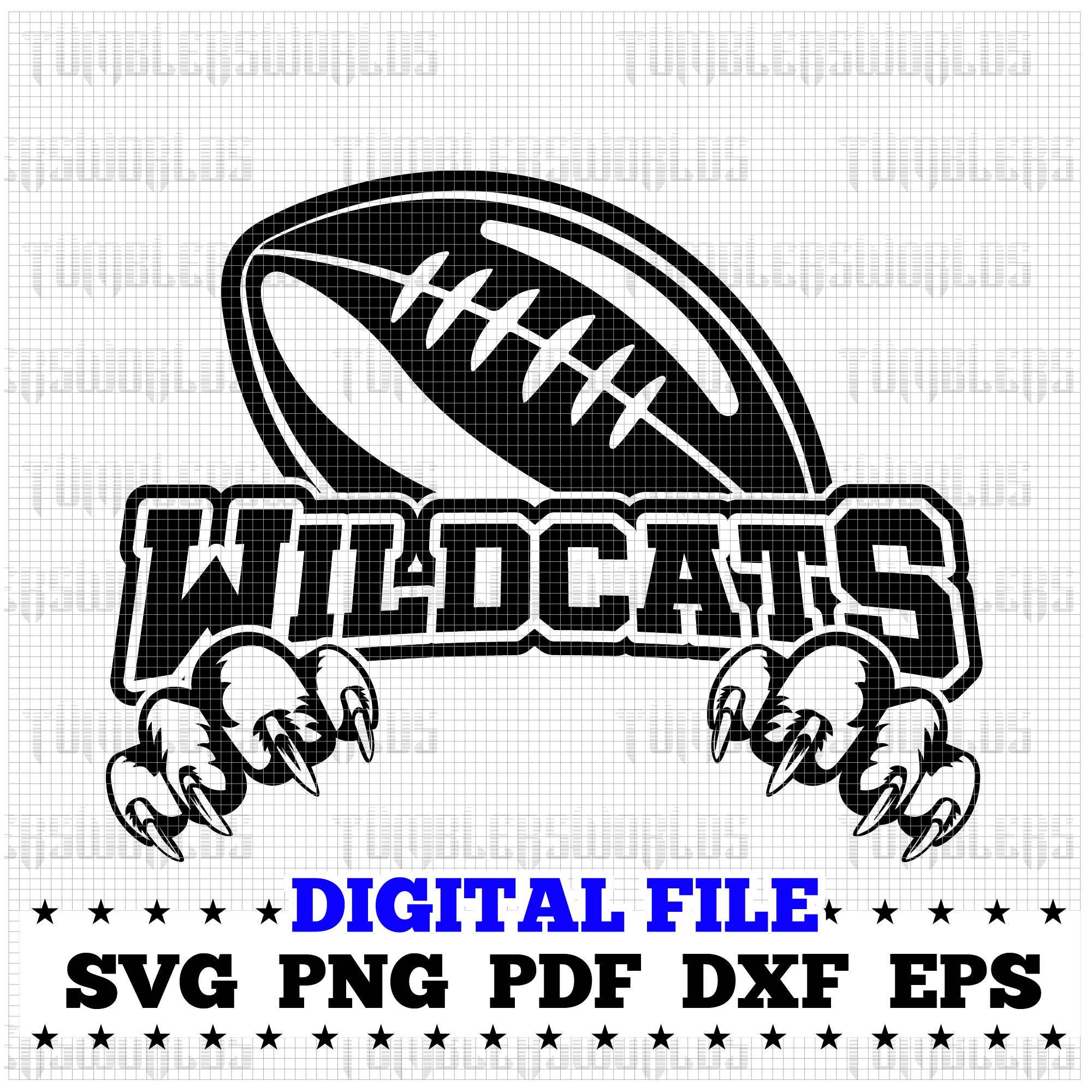 Wildcats and Football Svg, Wildcats Football Svg, Wildcats Mascot Svg ...