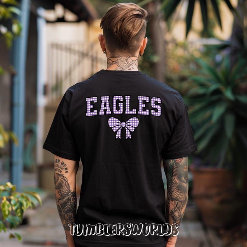 Eagles Gingham Bow SVG Bundle | Multi-color School Spirit PNG ...