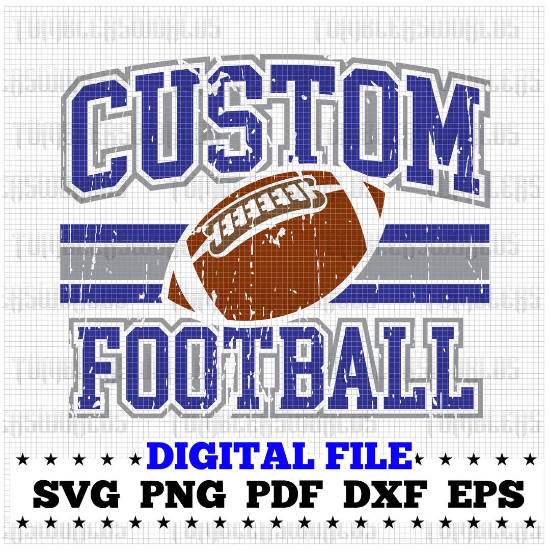 Custom Football Design, Team Digital Download, Vintage Spirit Wear ...