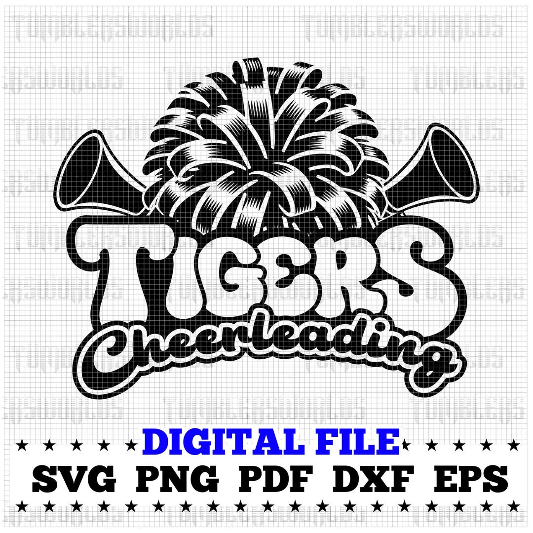 Tigers Cheerleading Svg, Tiger Cheerleading Svg, Tigers Cheer Svg, Tiger Cheer Svg, Tigers Svg ...