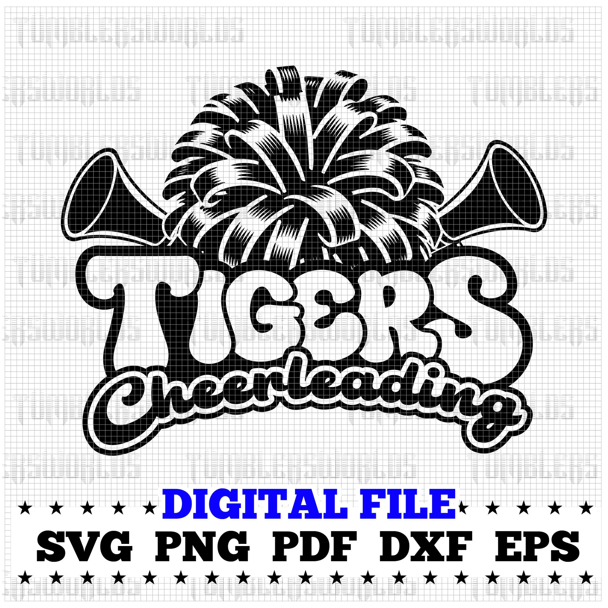 Tigers Cheerleading Svg, Tiger Cheerleading Svg, Tigers Cheer Svg ...