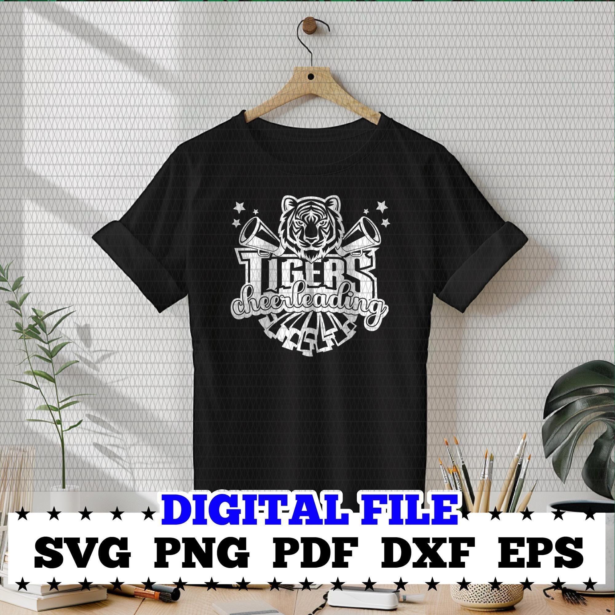 Tigers Cheer Svg, Tigers Svg, Tigers Mascot Svg, Tigers Cheer Cut Files ...