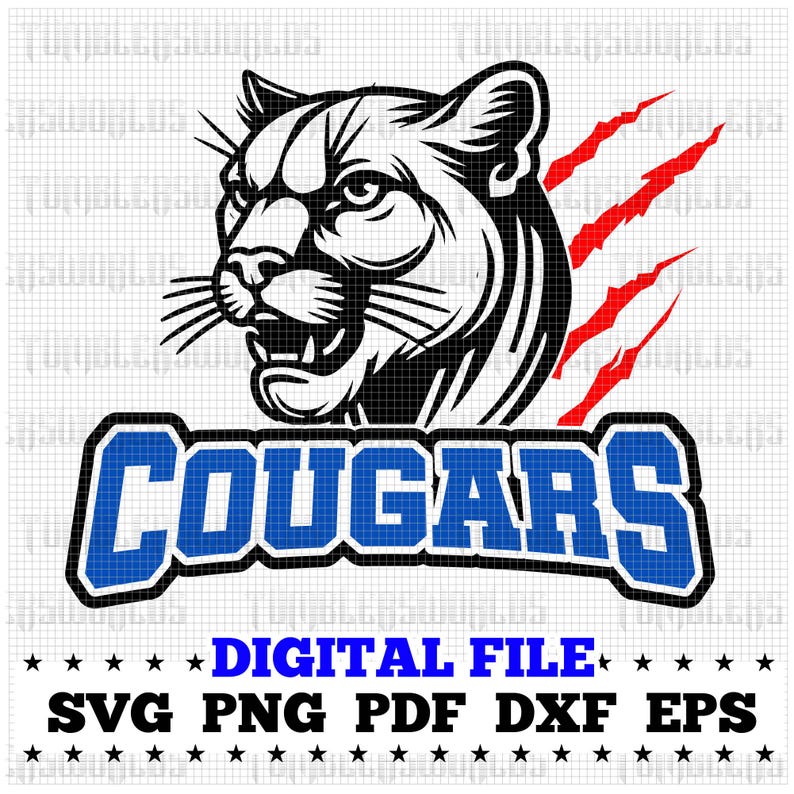 Cougars Svg, Cougar Svg, Cougar Mascot SVG, Cougar Logo Svg Cougar Mom ...