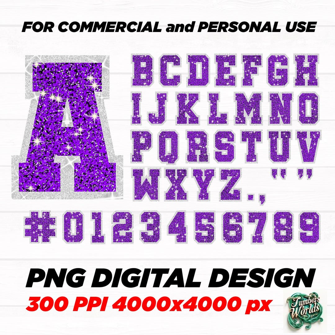 Glitter Font, Glitter Sport Alphabet Png - Purple Glitter Alphabet ...