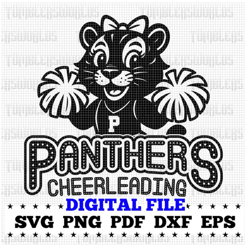 Panthers Cheerleading Svg Mascot Cut File for Cricut and Sublimation ...
