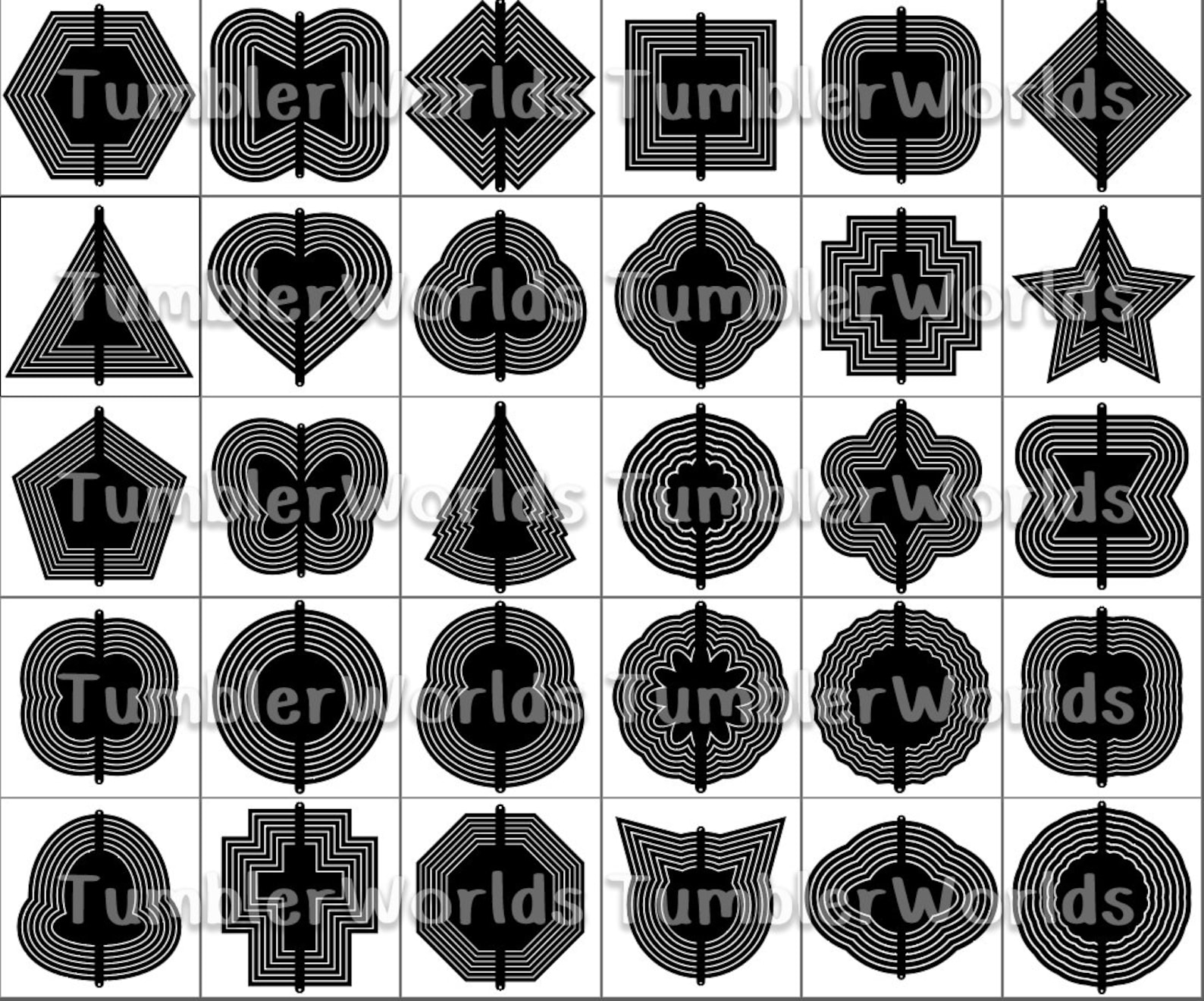 30 Wind Spinner, Wind Spinner Template, Wind Spinner Svg Template, Wind ...