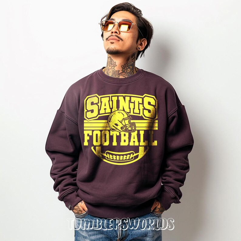 Saints Football Svg, Football Svg, Sports Svg, Football Shirt ...