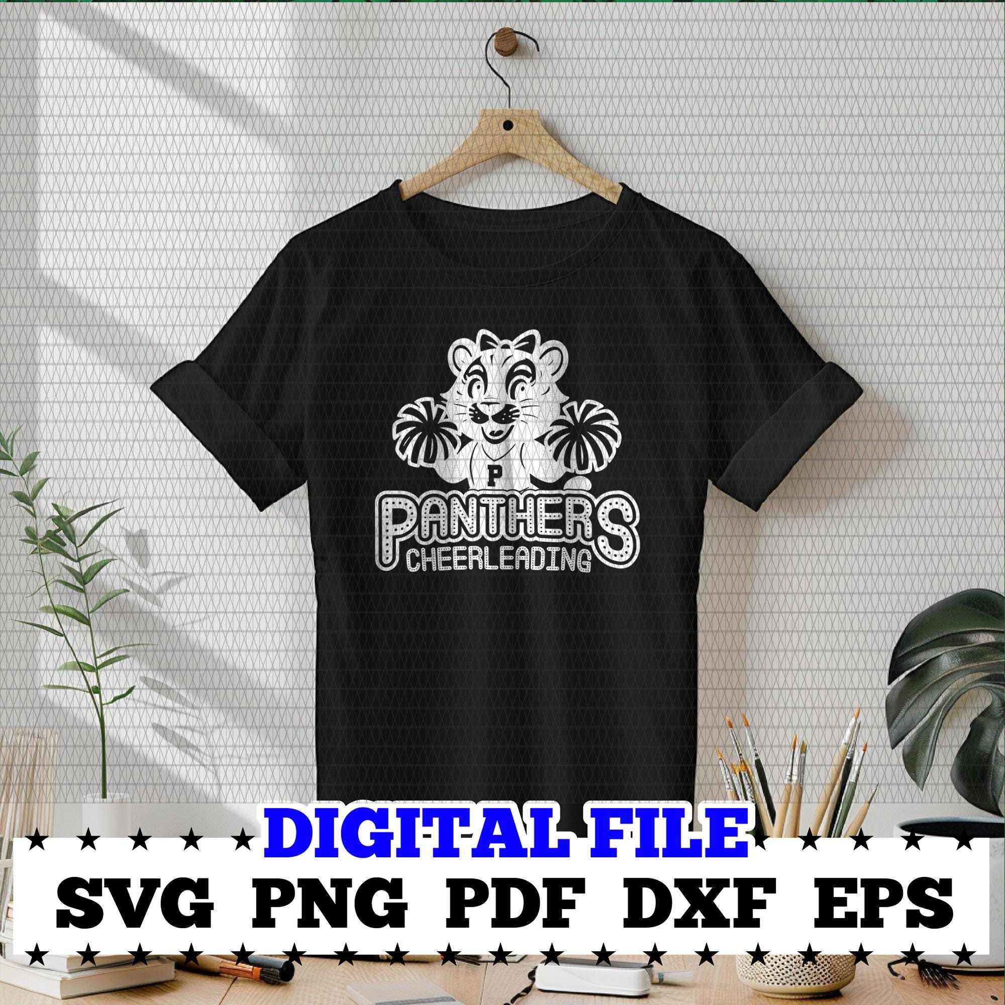 Panthers Cheerleading Svg Mascot Cut File for Cricut and Sublimation ...