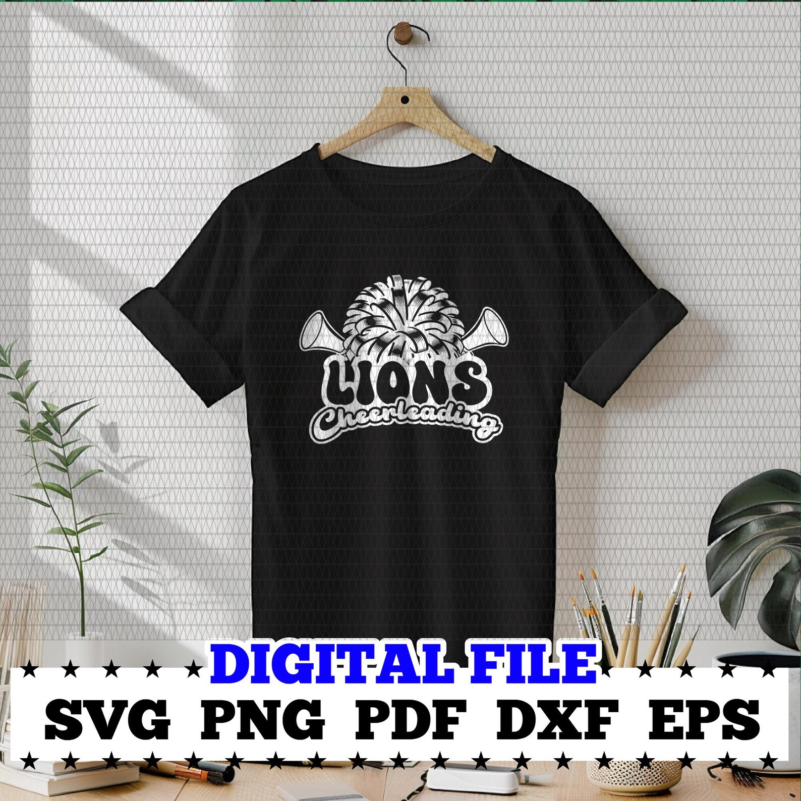Lions Cheerleading Svg, Lion Cheerleading Svg, Lions Cheer Svg, Lion ...