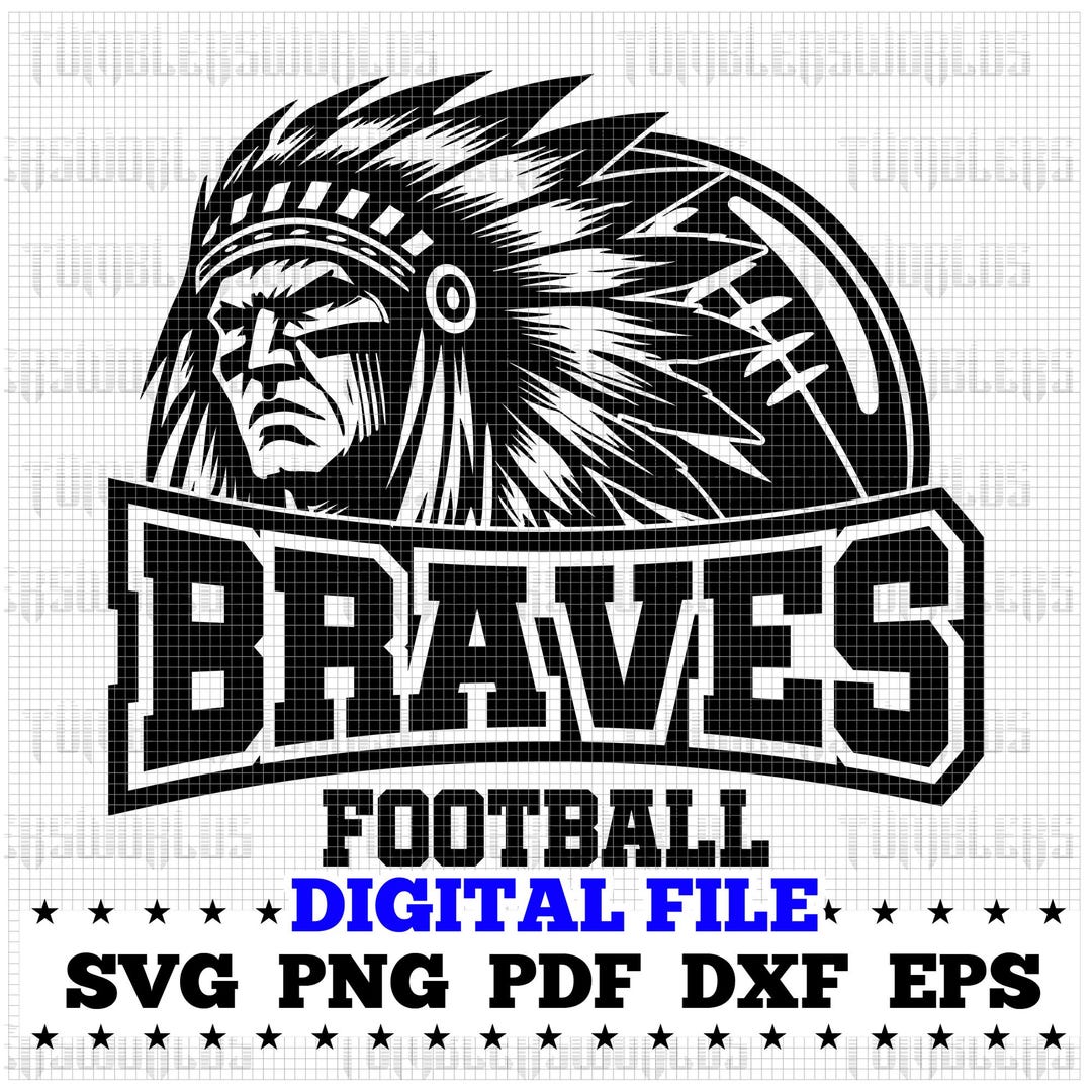 Braves SVG, Braves Football SVG, Football Team, Svg, Png, Jpg, Dxf, Eps ...