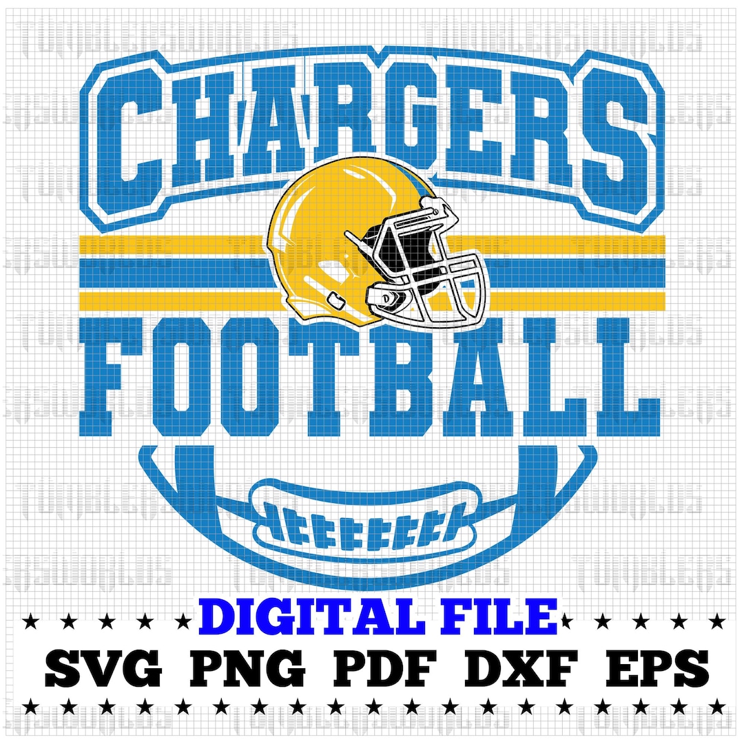 Chargers Football Svg, Football Svg, Sports Svg, Football Shirt ...