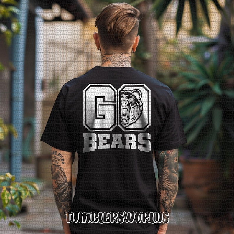 Go Bears Svg, Bear Svg, High School Bears Sport Sublimation Svg, Bears ...