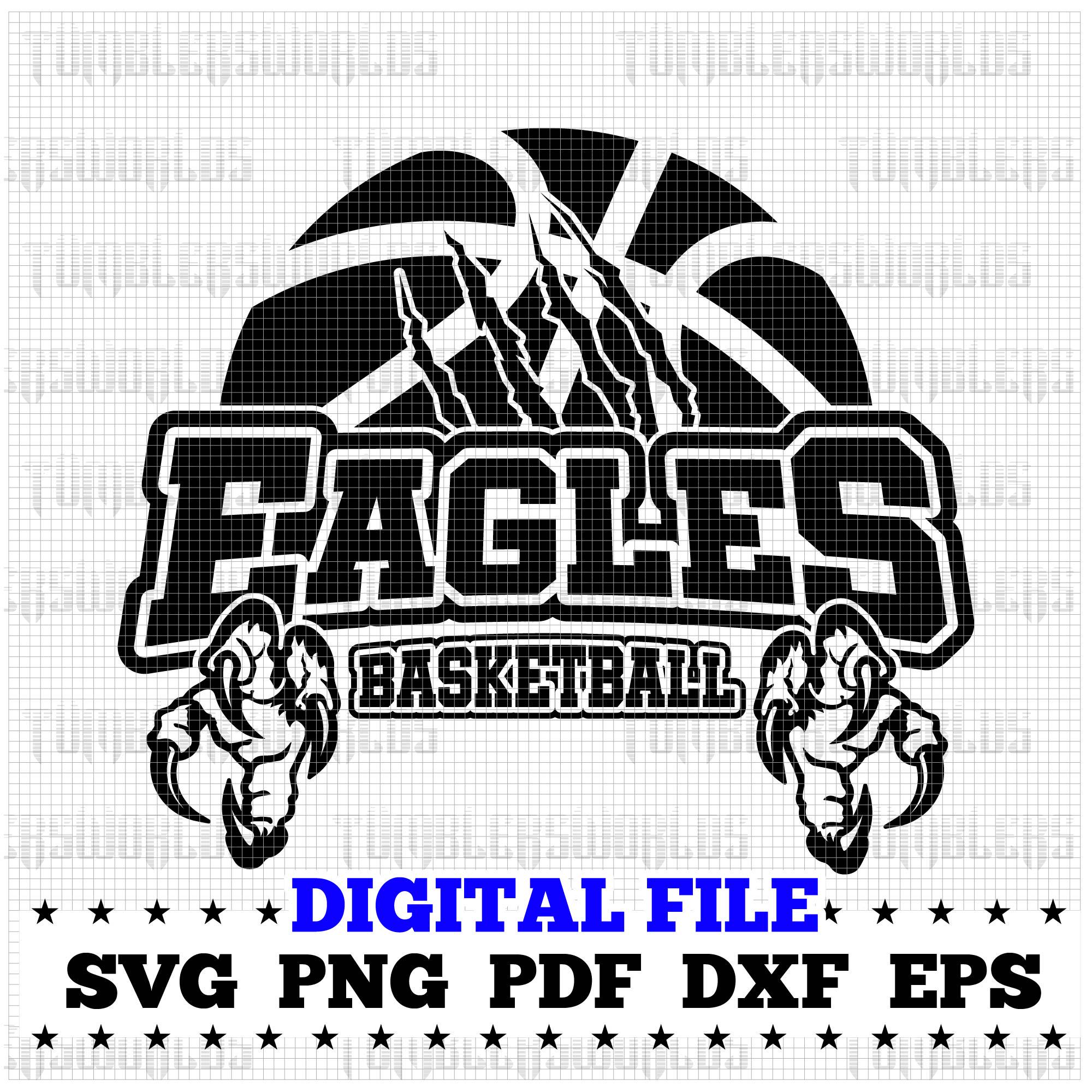 High School Eagles Basketball Svg, Eagle Hawk Bird Svg, Eagles Mascot Svg, Eagles School Spirit ...