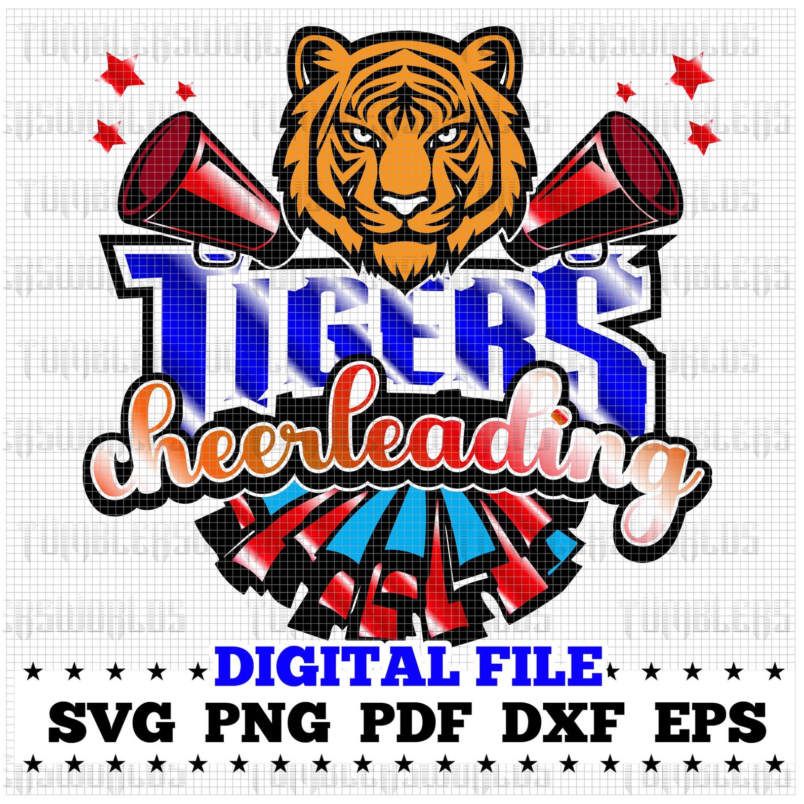 Tigers Cheer Svg, Tigers Svg, Tigers Mascot Svg, Tigers Cheer Cut Files ...
