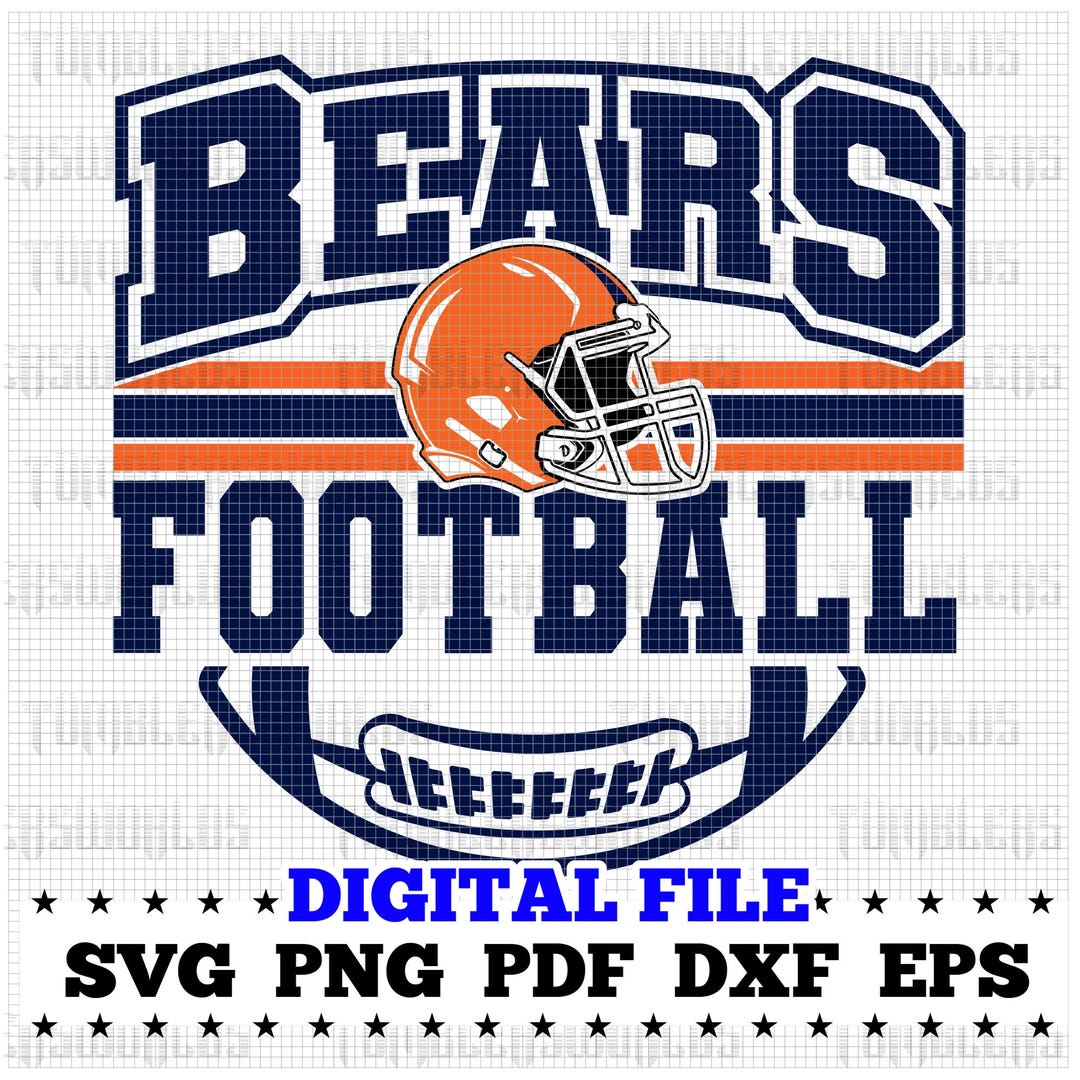 Bears Football Svg, Football Svg, Sports Svg, Football Shirt ...