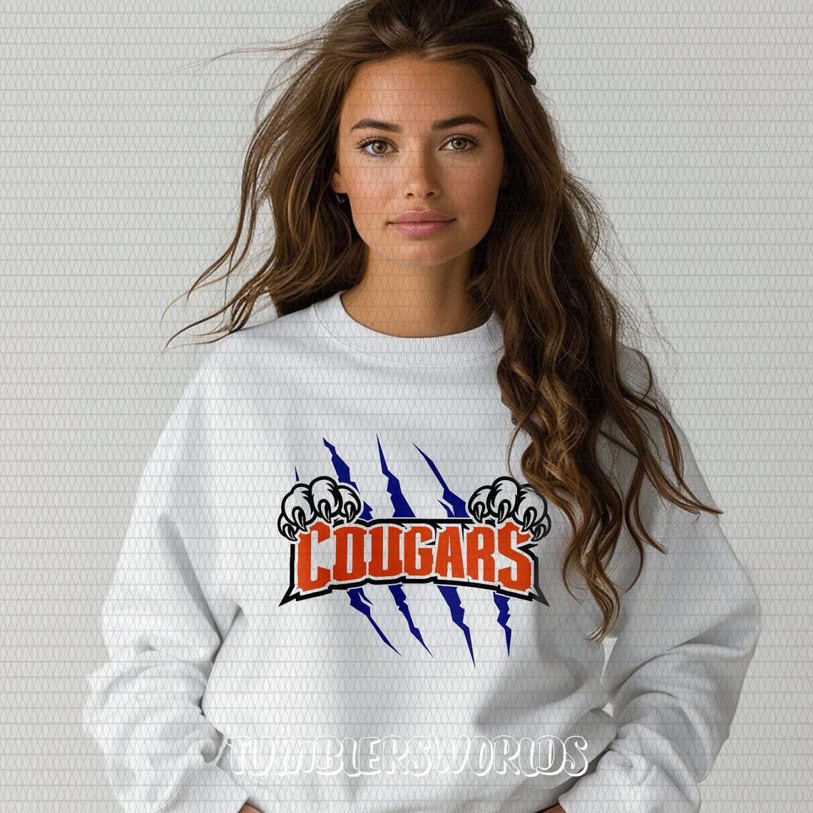 Cougars Football Mascot SVG – Fierce Claw Scratch Design With White ...