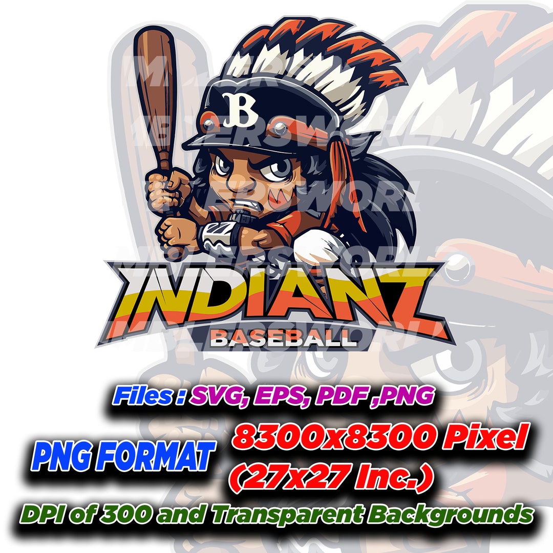 Indian Baseball Mascot Design for School and Personal T-shirt, Indian ...