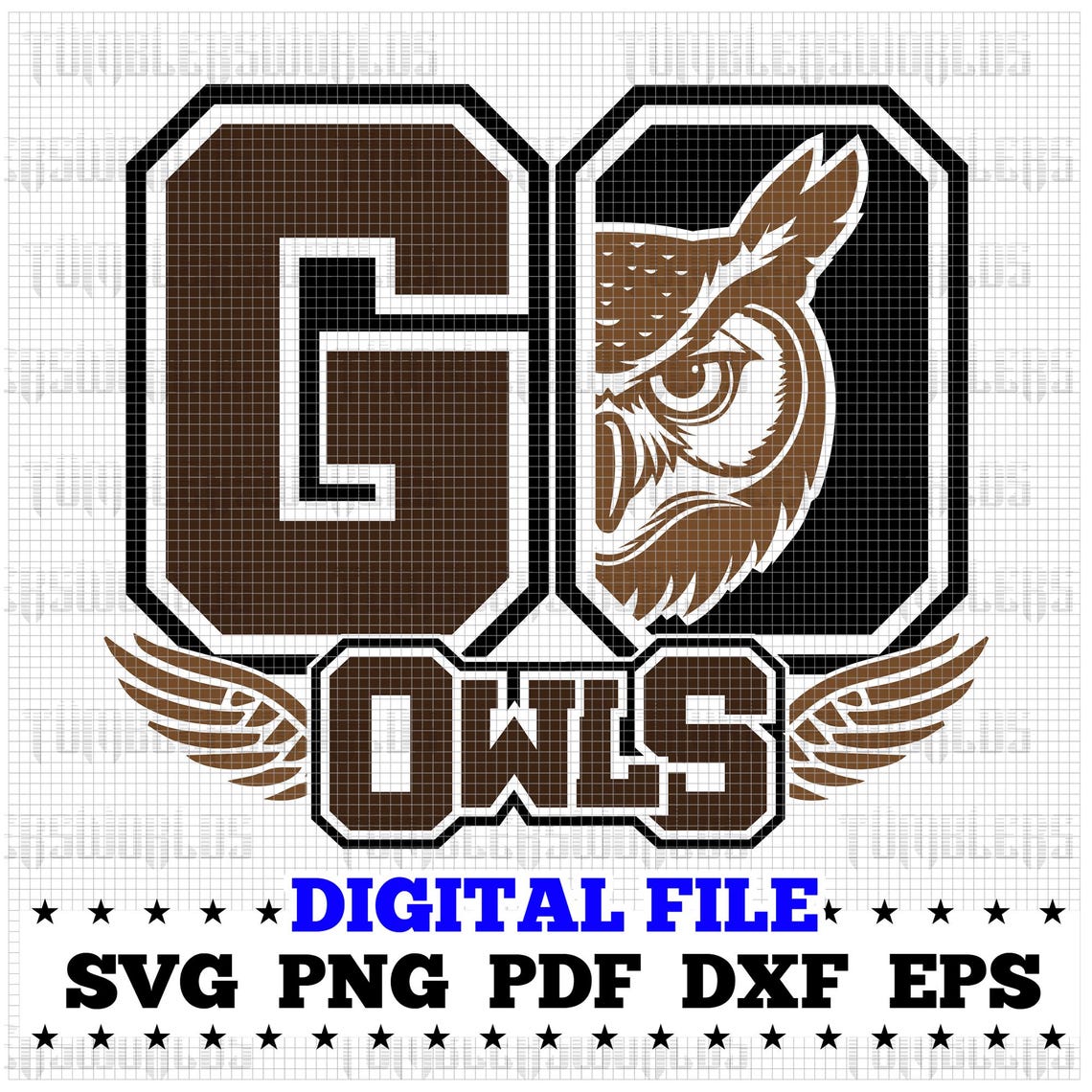 Go Owls Svg, Owls Svg, Owls Pride, Owls Mascot Svg, High School Owls ...