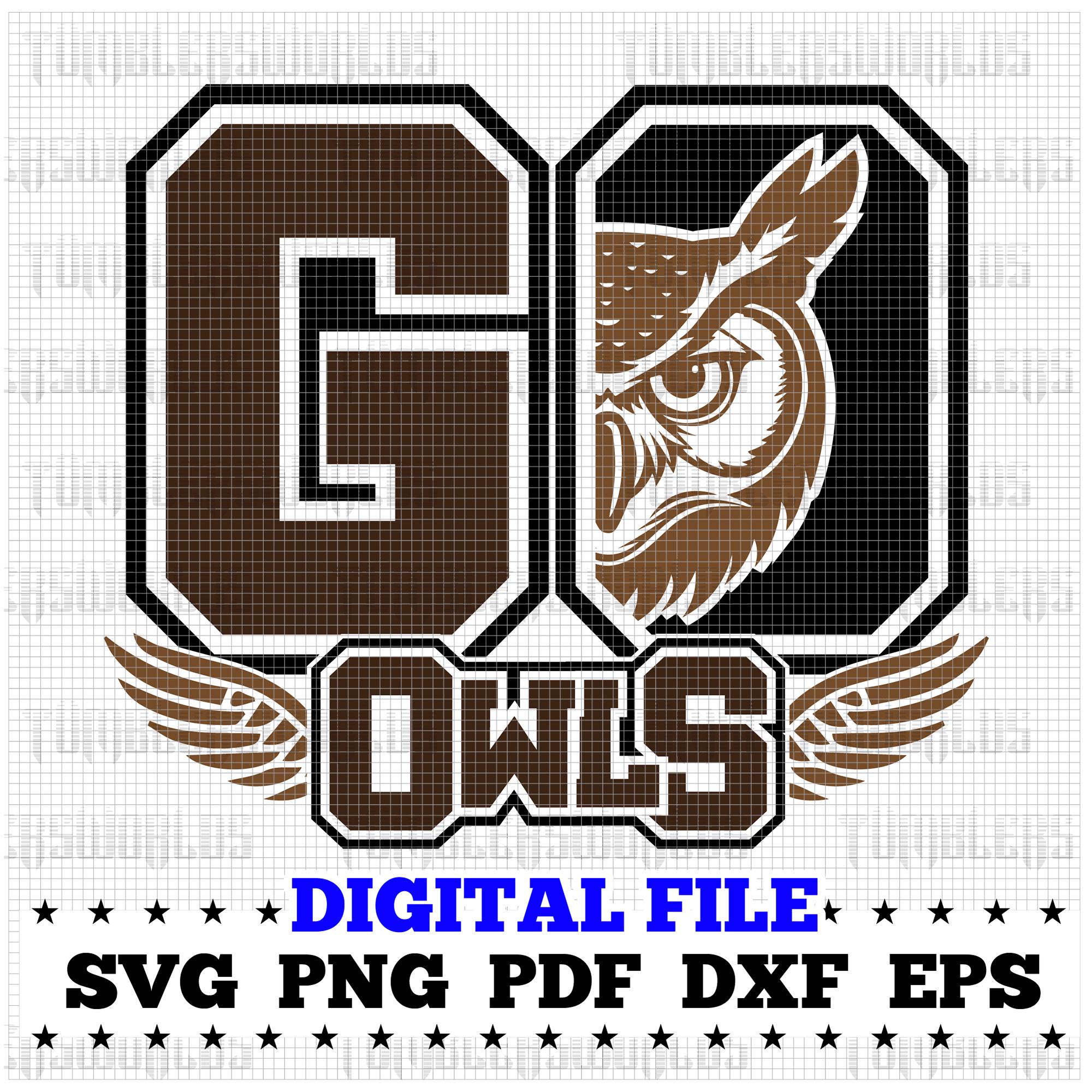 Go Owls Svg, Owls Svg, Owls Pride, Owls Mascot Svg, High School Owls ...