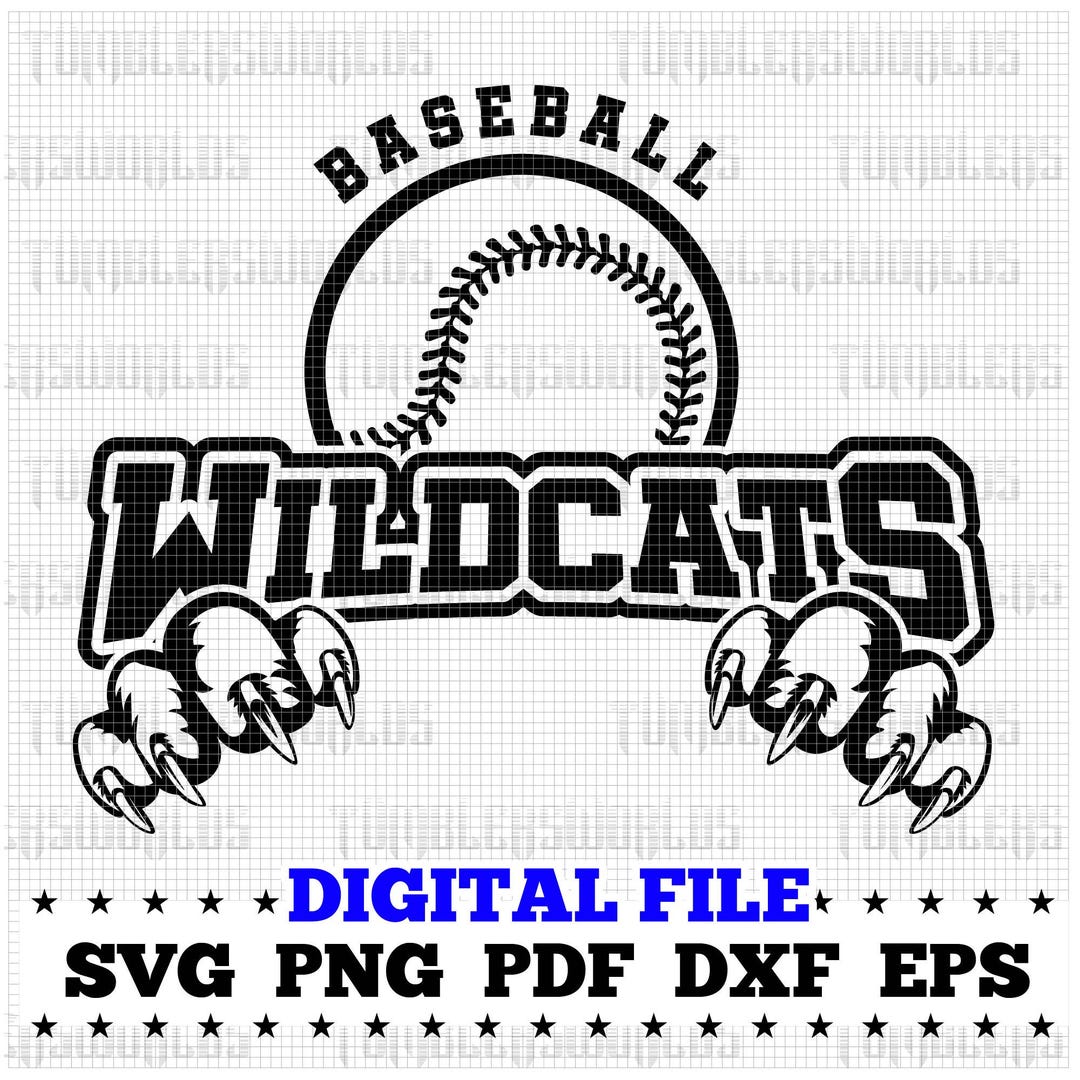 Wildcats Baseball Svg, Wildcat Baseball Team Svg, Wildcats Svg, School ...