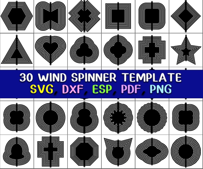 30 Wind Spinner, Wind Spinner Template, Wind Spinner Svg Template, Wind ...