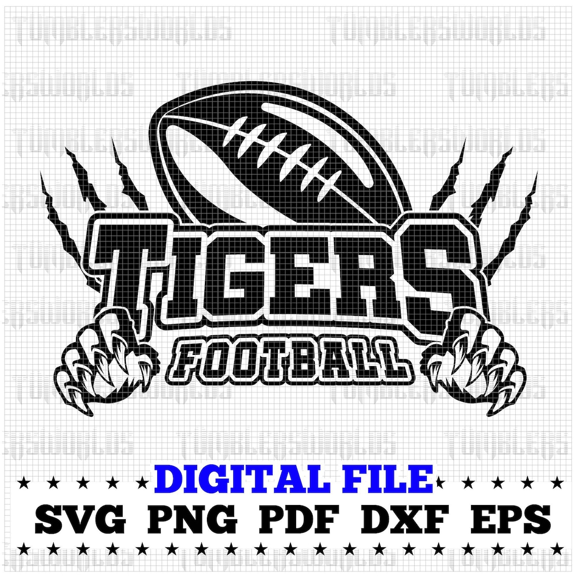 Tigers Football Svg Tiger Football Svg Tigers Football Png Tigers Svg ...