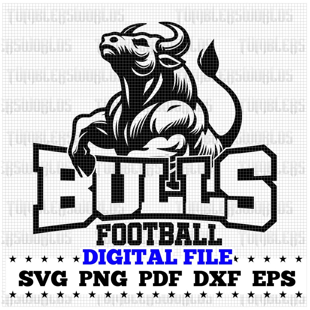 Bulls SVG, Bulls Football SVG, Football Team, Svg, Png, Jpg, Dxf, Eps ...