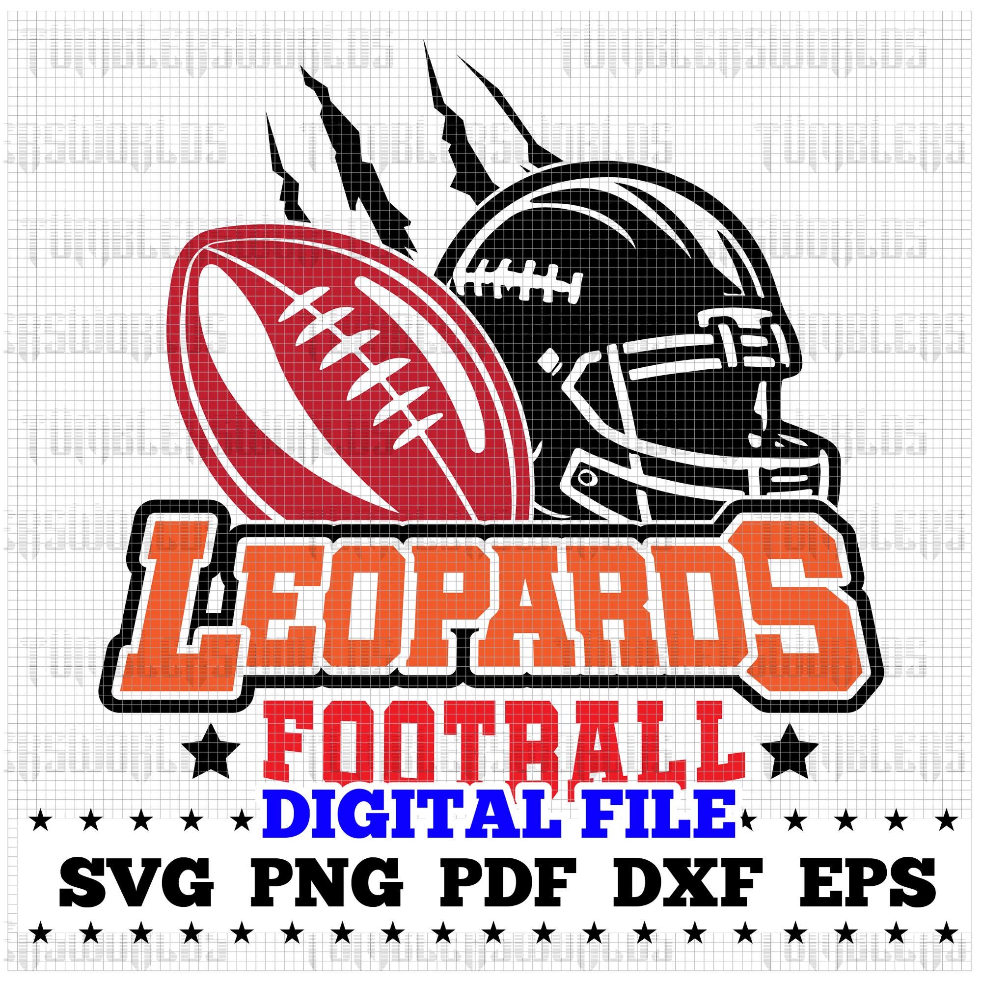 High School Leopards Football Svg, Leopard Svg, Leopards Svg Cut File ...