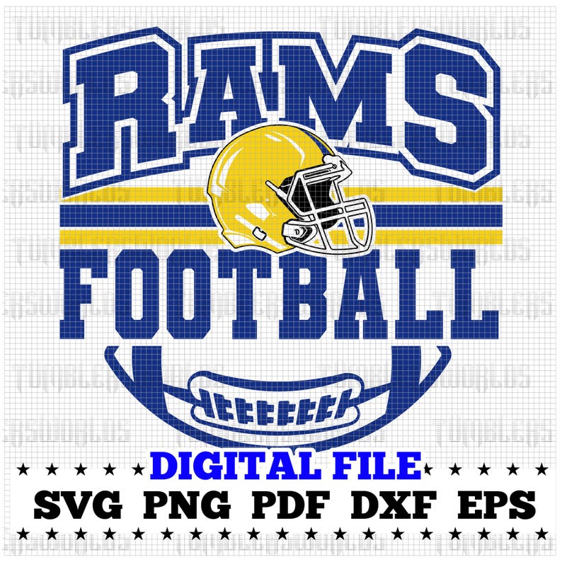 Rams Football Svg, Football Svg, Sports Svg, Football Shirt ...