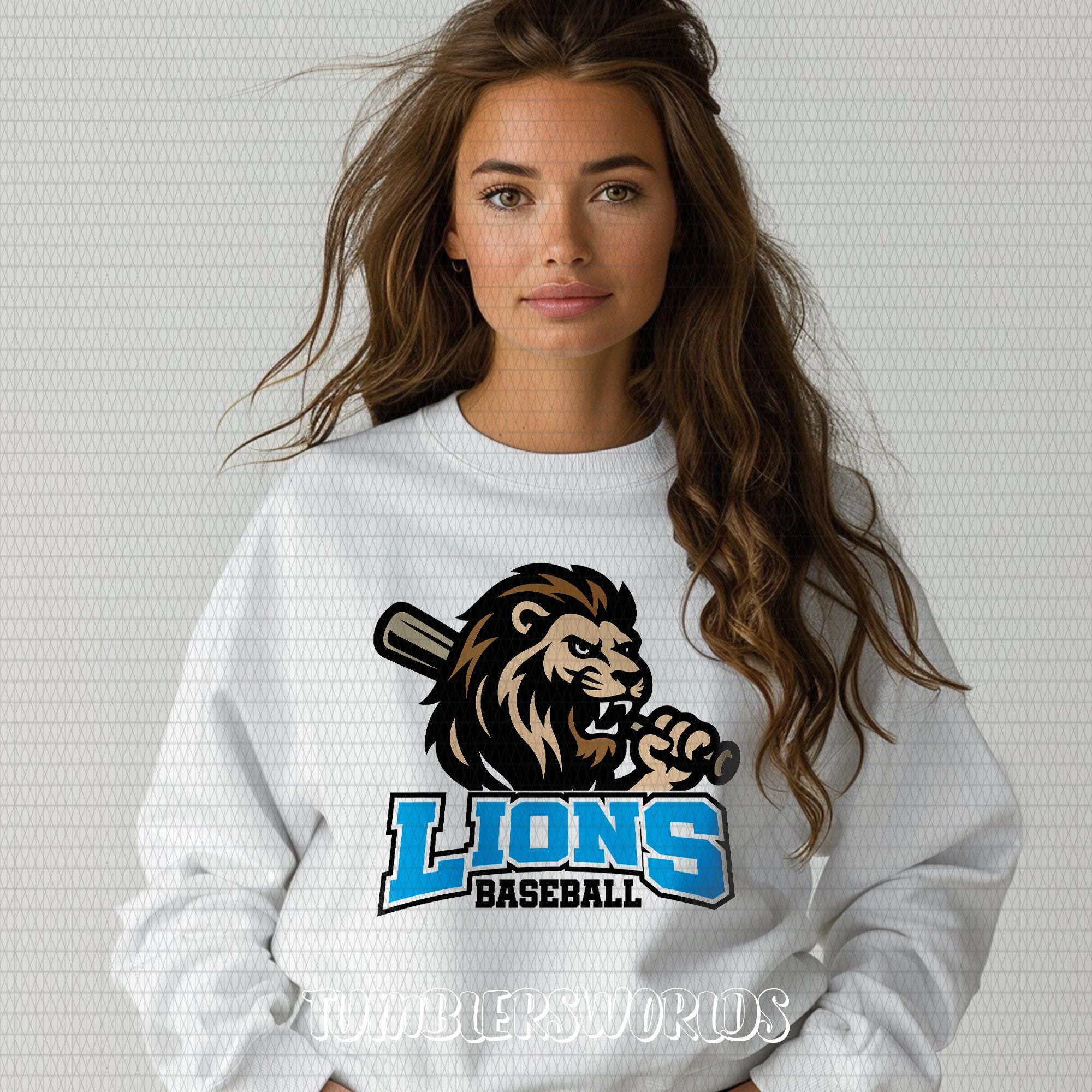 Lions Baseball Svg, Lion Baseball Svg, Lions Mascot Svg, Lion Logo Svg ...