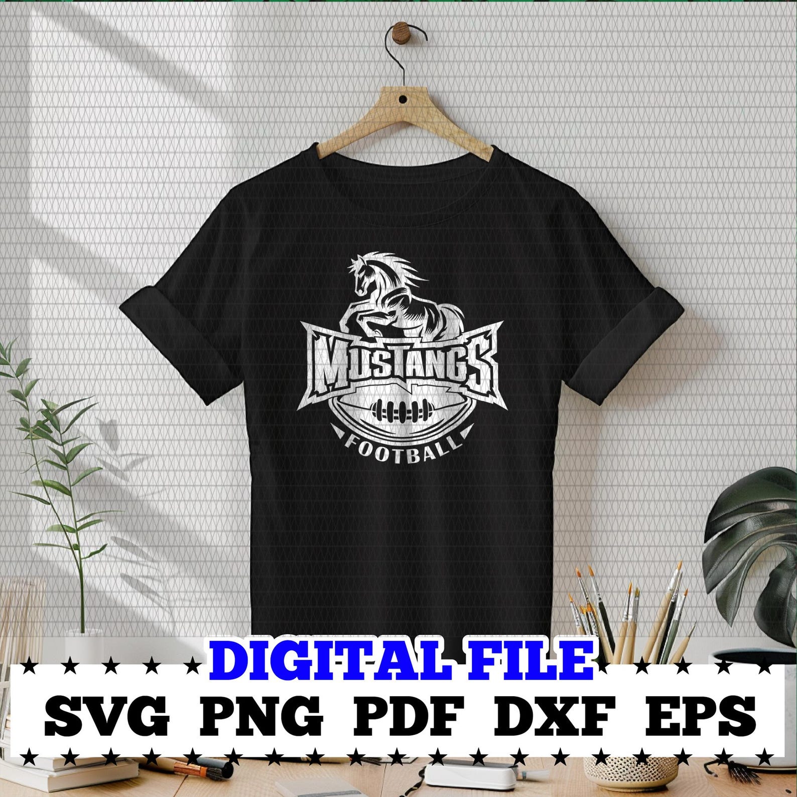 Mustangs SVG, Mustangs Football SVG, Football Team, Svg, Png, Jpg, Dxf ...