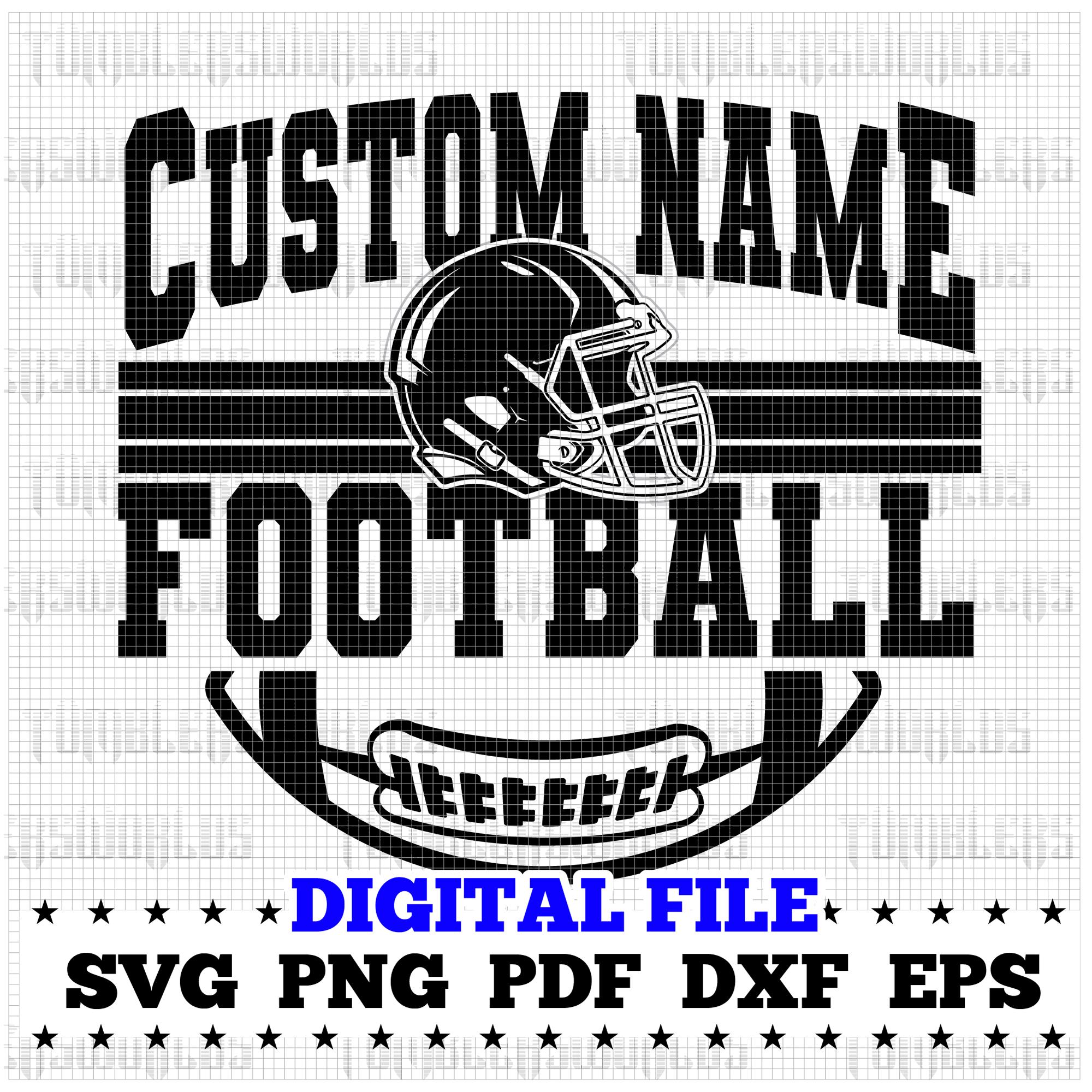 Custom Football Team Name Design – Personalized Helmet Logo SVG, Sport ...