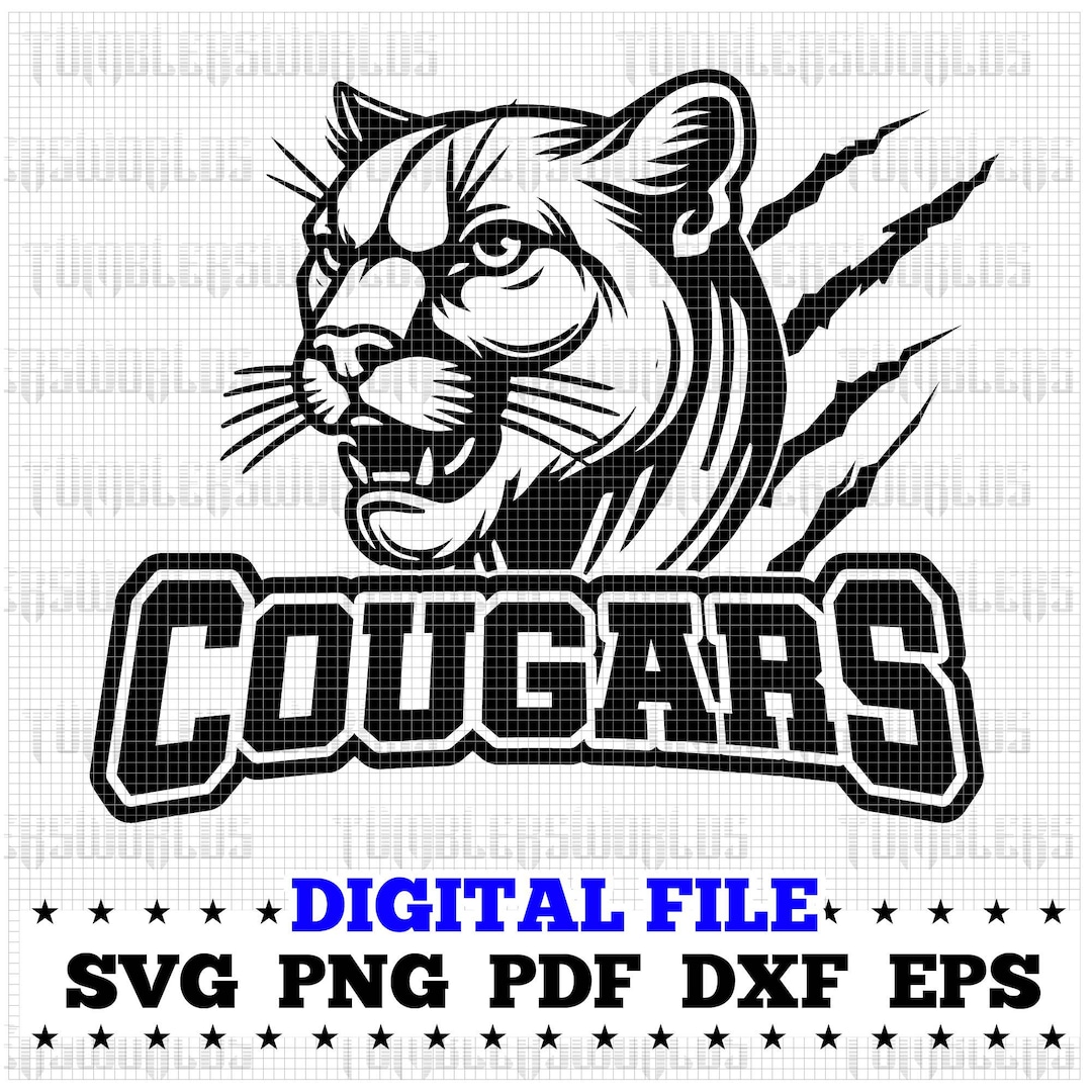 Cougars Svg, Cougar Svg, Cougar Mascot SVG, Cougar Logo Svg Cougar Mom ...