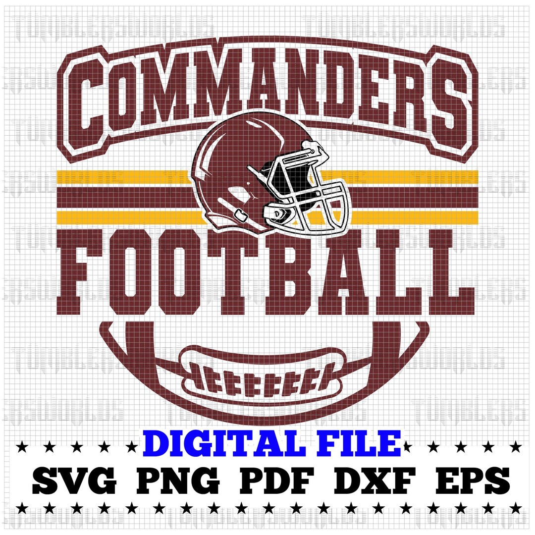 Commanders Football Svg, Football Svg, Sports Svg, Football Shirt ...