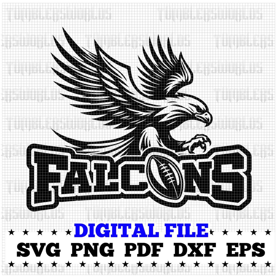 Falcons Football Svg, Falcon Svg, Falcons Svg, Falcon Football Svg ...