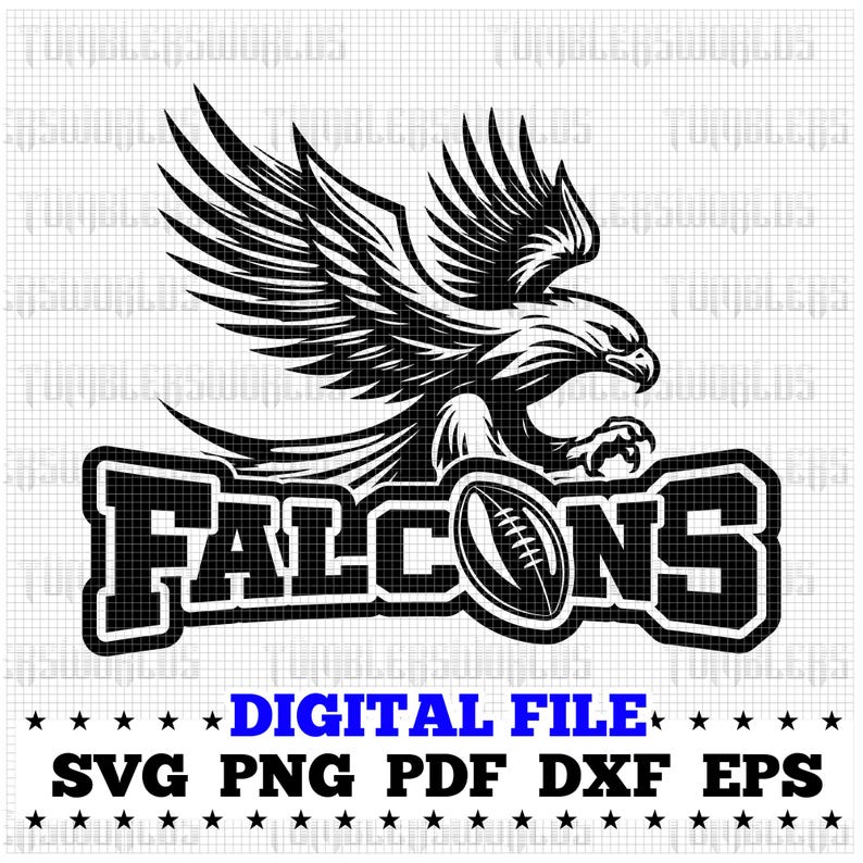 Falcons Football Svg, Falcon Svg, Falcons Svg, Falcon Football Svg ...