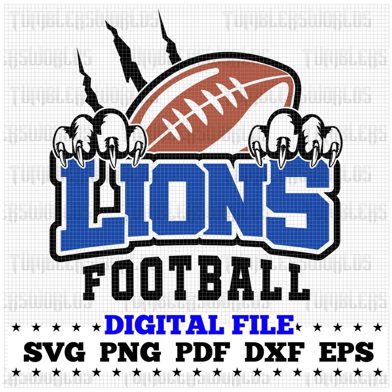 Lions Football Svg, Lion Football Svg, Lions Svg, Lion Svg, Lions ...